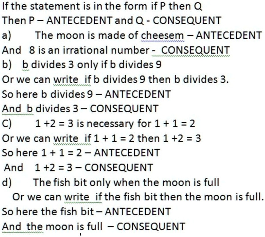 SOLVED: Just rewrite this in a4 page in good handwriting. If the statement is inthe form if P ...