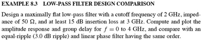 example83 low pass filter designcomparison design a maximally flat low ... example83 low pass filter designcomparison design a maximally flat low ...