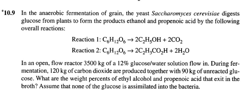 SOLVED: In the anaerobic fermentation of grain, the yeast Saccharomyces ...
