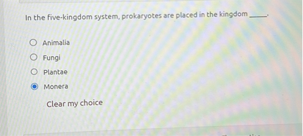 SOLVED: In the five-kingdom system, prokaryotes are placed in the ...