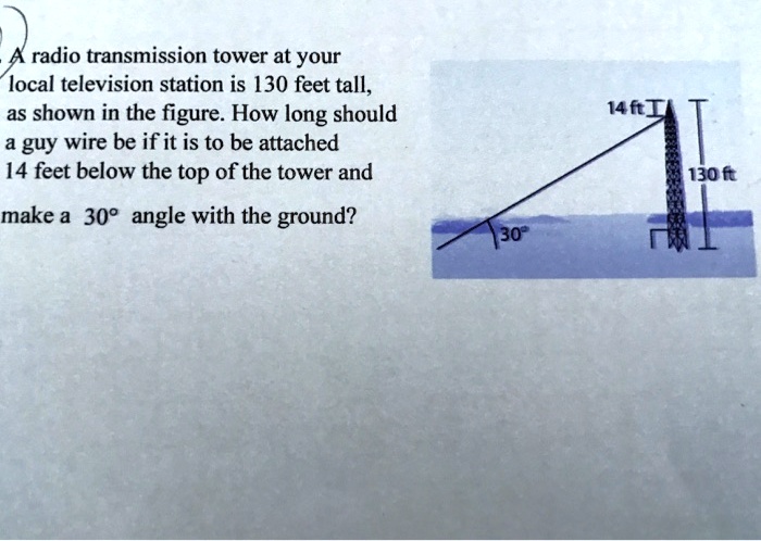 SOLVED: radio transmission tower at your 'local television station is ...