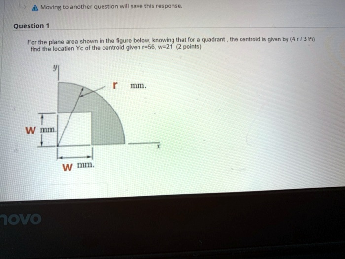 SOLVED: Question 1 For the plane area shown in the figure below ...