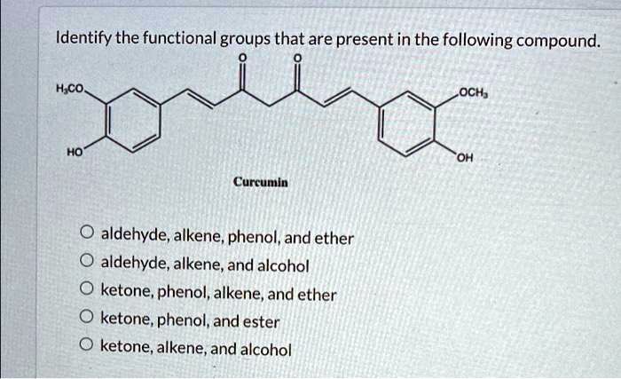 [GET ANSWER] Identify the functional groups that are present in the following compound. H3CO HO ...