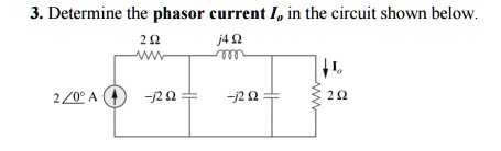 SOLVED: Determine the phasor current I0 in the circuit shown below.