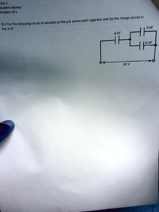 SOLVED: For the following circuit, calculate the p.d. (potential difference) across each ...