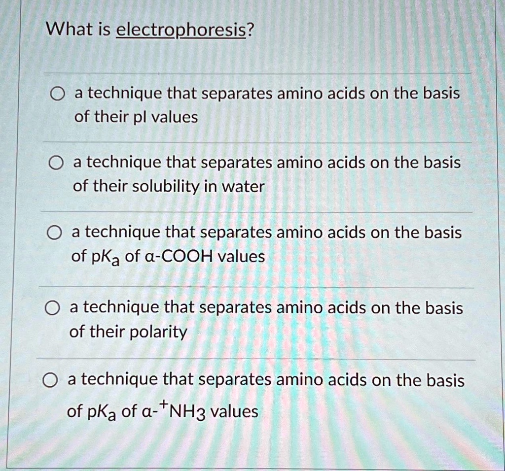 VIDEO solution: What is electrophoresis? a technique that separates ...