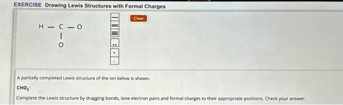 SOLVED: EXERCISE Drawing Lewis Structures with Formal Charges Clea H ...