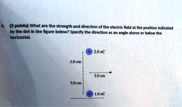 SOLVED:points) What are the strength and direction of the electric ...