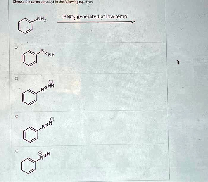 SOLVED: Texts: Choose the correct product in the following equation NH3 ...