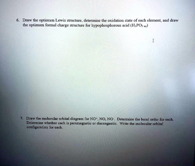 SOLVED: Draw' the optimum Lewis structure determine the oxidation state ...