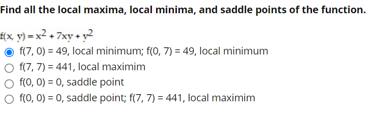 SOLVED: local min/max