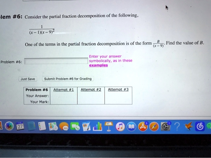 Solved Lem 6 Consider The Partial Fraction Decomposition Of The