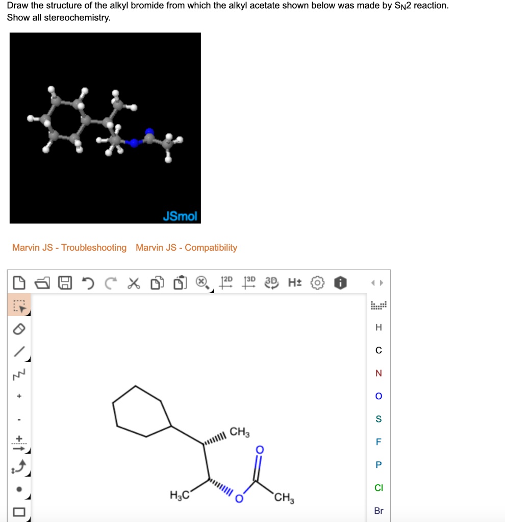 Draw the structure of the alkyl bromide from which the alkyl acetate ...