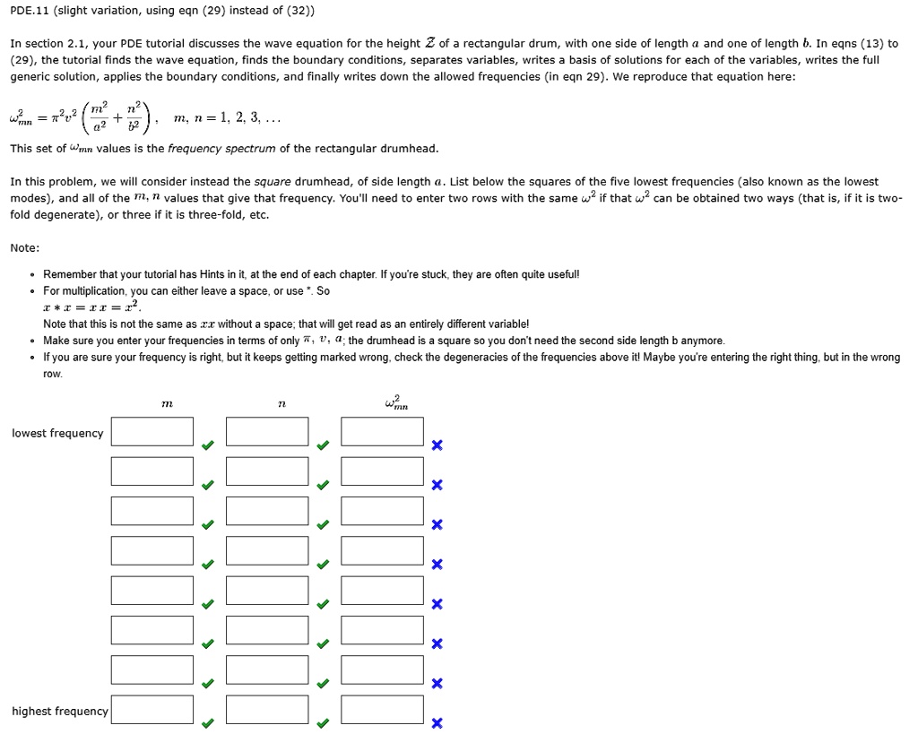 pde11 slight varia tion using egn 29 instead of 32 in section 21 your pde tutorial discusses the ...