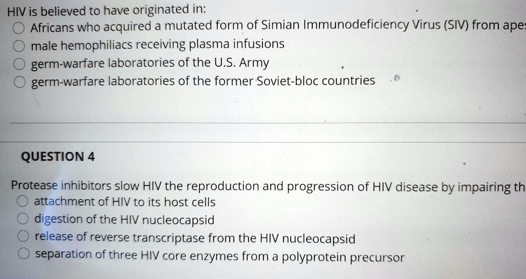 hiv is believed to have originated in africans who acquired a mutated ...