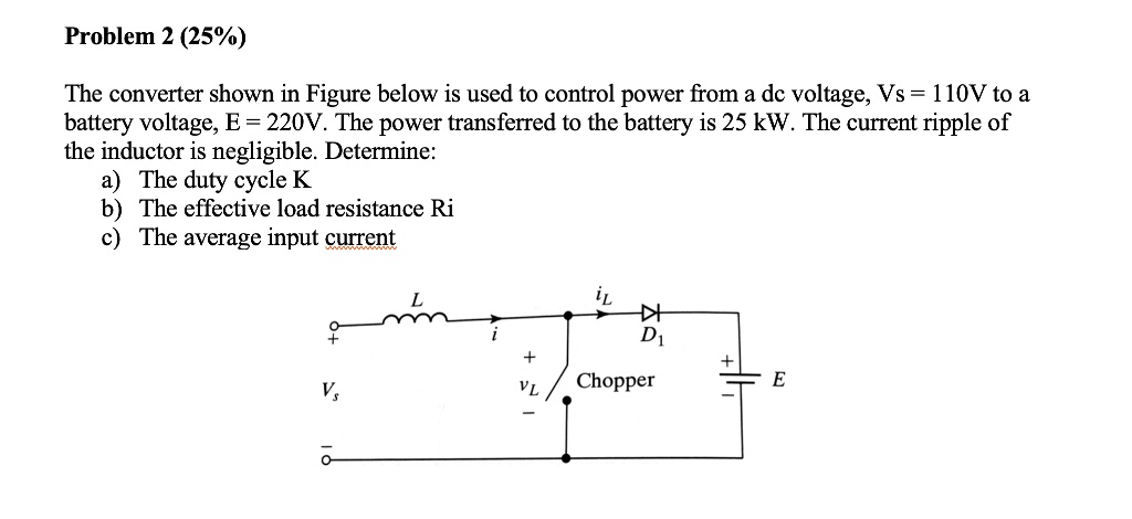 SOLVED: The converter shown in Figure below is used to control power ...