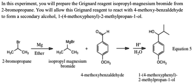 SOLVED: In this experiment, you will prepare the Grignard reagent isopropyl-magnesium bromide ...