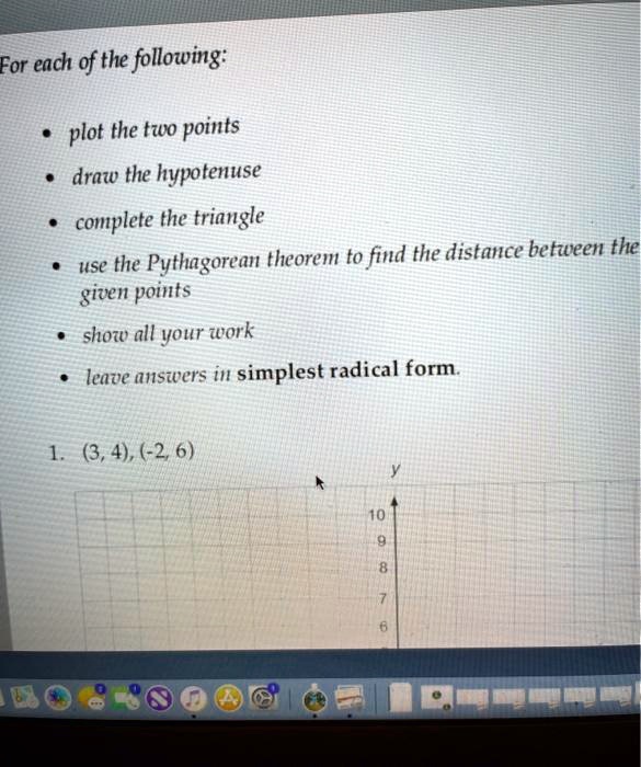 SOLVED:For each of the following: plot the two points draw the ...