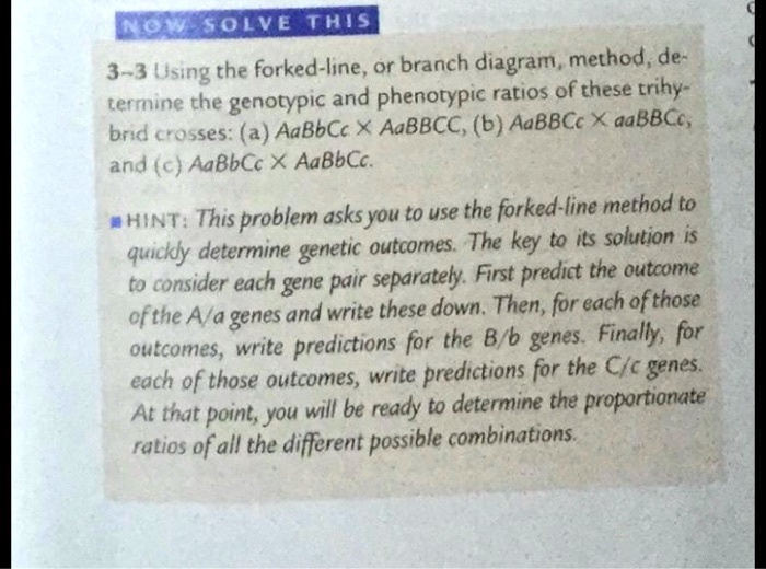 SOLVED: Dow SOLVE THIS 3- Using the forked-line, or branch diagram, method, determine the ...