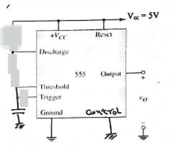 consider the 555 timer circuit as shown below c 1uf a complete the circuit and identify ...