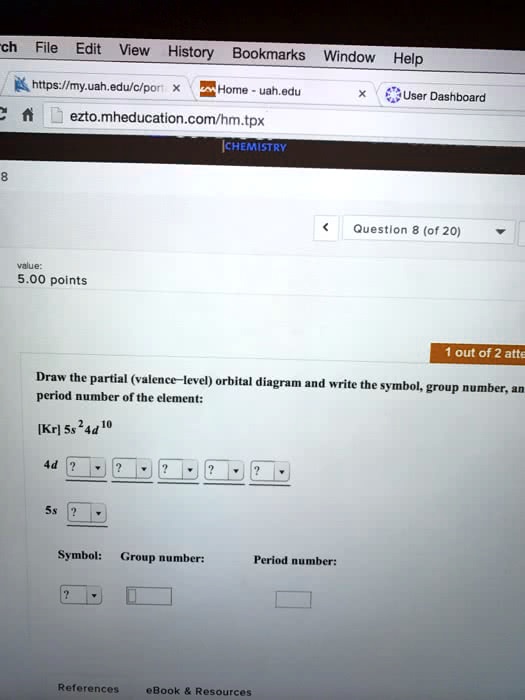 draw the partial valence level orbital diagram and write the symbol group number period number ...