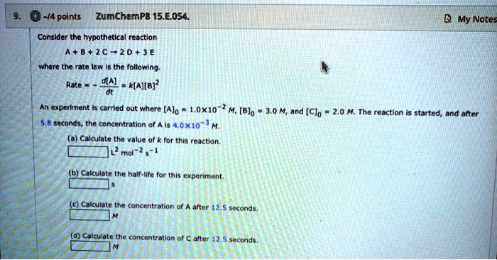 14 points zumchemp 150054 my notes consider the hypothetical reaction ...