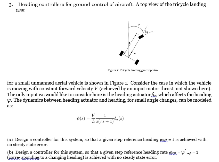 SOLVED: Heading controllers for ground control of aircraft. A top view ...