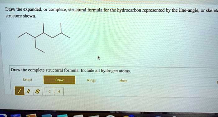 SOLVED: Draw the expanded or complete structural formula for the ...