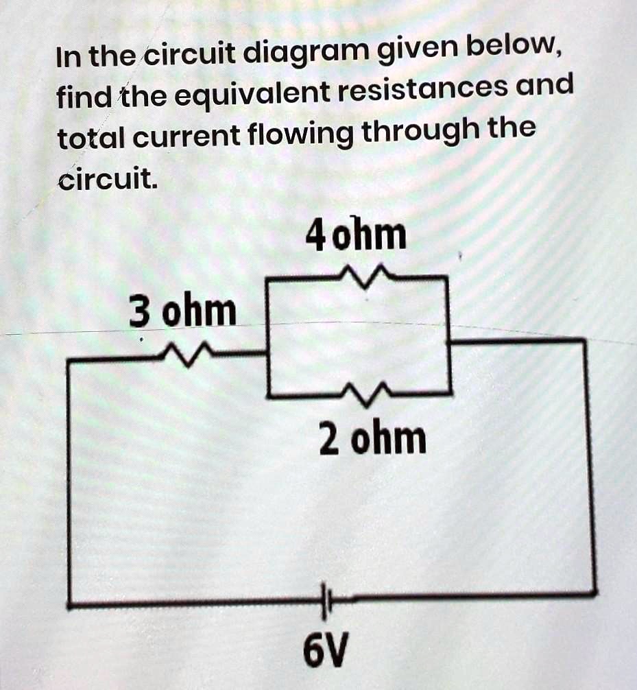 In the circuit diagram given below, find the equivalent resistances and total current flowing ...