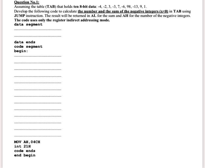 SOLVED: Texts: help plzzz Question No. I Assuming the table TAB holds ...