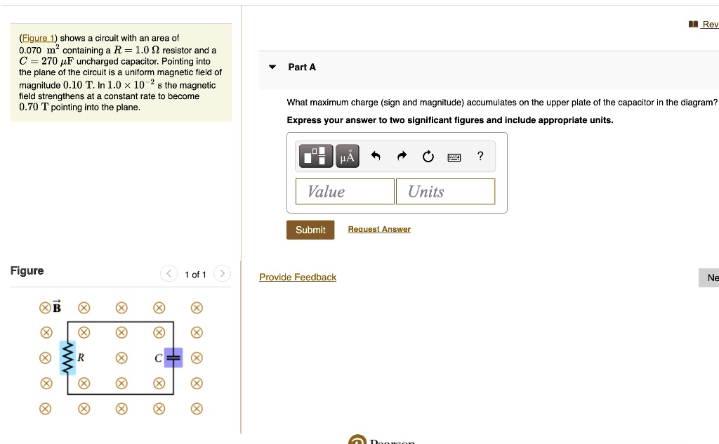 SOLVED: Rev (Figure shows circuit with an area of 070 containing R =1,0 ...