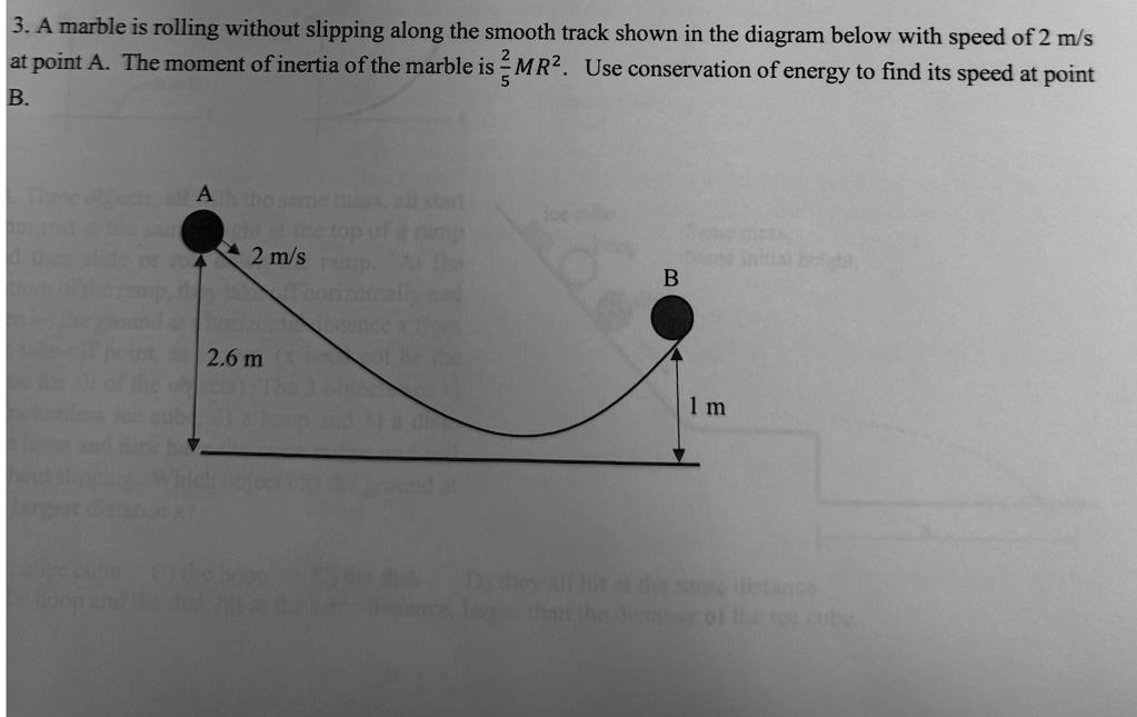 3. A marble is rolling without slipping along the smooth track shown in ...