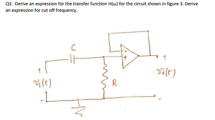 SOLVED: Q3. Derive an expression for the transfer function H(w) for the ... SOLVED: Q3. Derive an expression for the transfer function H(w) for the ...