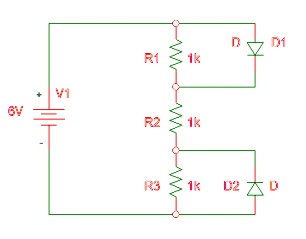 SOLVED: For non-ideal silicon-based diodes in the circuit, determine ...
