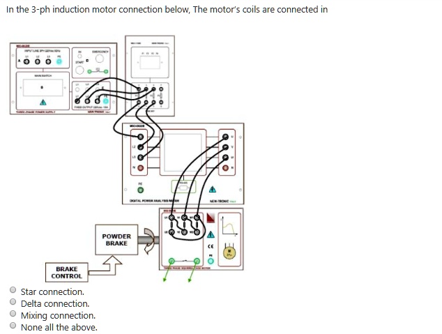 SOLVED: In the 3-phase induction motor connection below, the motor's ...