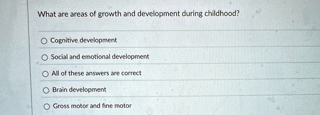 what are areas of growth and development during childhood cognitive ...