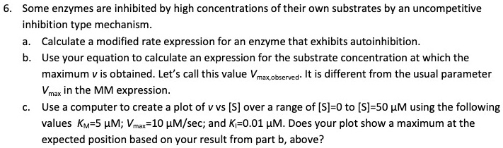 SOLVED: Everything Some enzymes are inhibited by high concentrations of ...