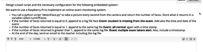 Solved Design A Bash Script And The Necessary Configuration For The Following Embedded System