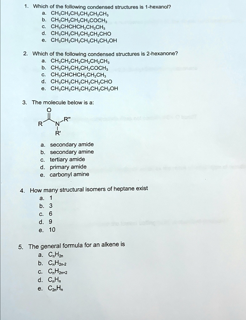 Condensed Structural Formula Condensed Structural Formula