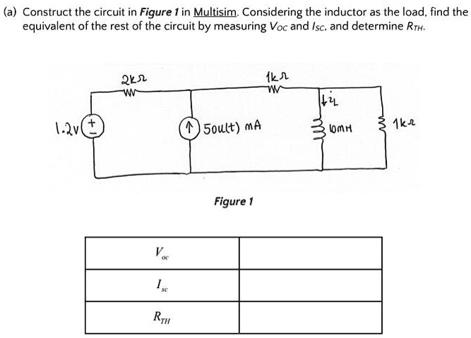 SOLVED: Texts: 1. Construct the circuit in Figure 1 in Multisim ...