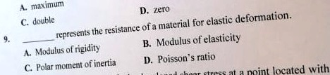 SOLVED: A maximum D zero C double represents the resistance of a ...