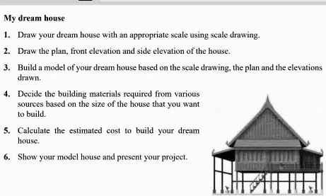 My dream house 1. Draw your dream house with an appropriate scale using ...