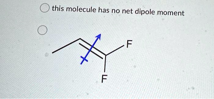 SOLVED: this molecule has no net dipole moment