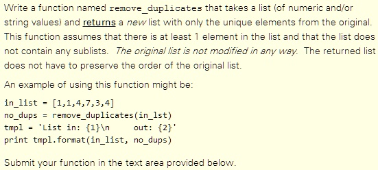 Solved Python Code String Values And Returns A New List With Only 3517