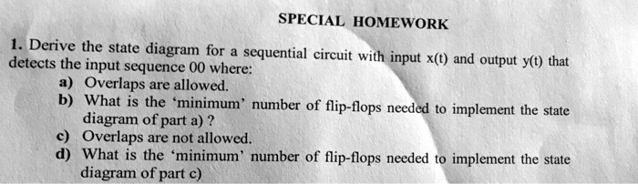 Solved Derive The State Diagram For A Sequential Circuit With Input Xt And Output Yt That