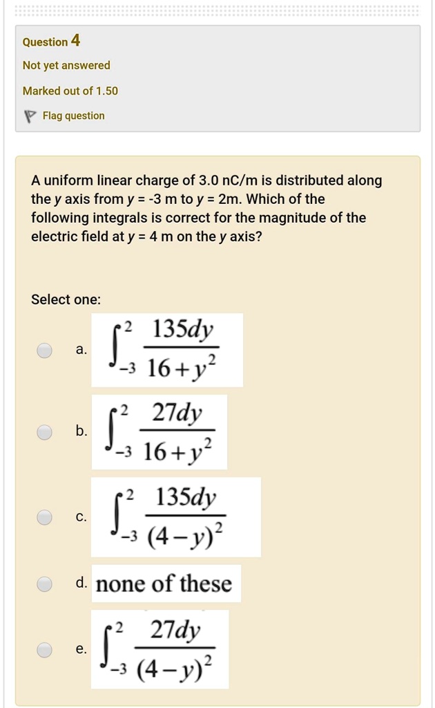 SOLVED: Question 4 Not yet answered Marked out of 1.50 Flag question A ...