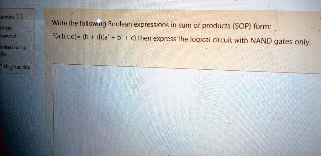 Solved Write The Following Boolean Expressions In Sum Of Products Sop Form Fabcd B 4129