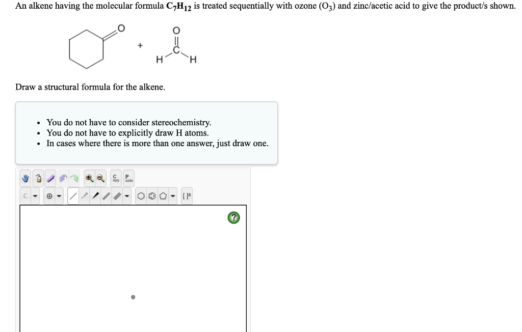 SOLVED: An alkene having the molecular formula CqH,2 is treated ...