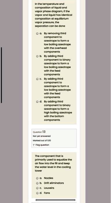In the temperature and composition of liquid and vapor phase diagram ...