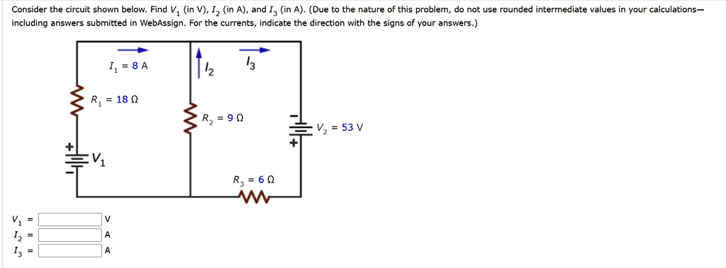 SOLVED: Consider the circuit shown below: Find V (in V), Iz (in A), and ...